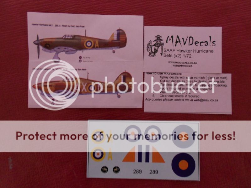 Hurricane I A/289, 3 Squadron SAAF, 1941 - Hawker Hurricane STGB ...